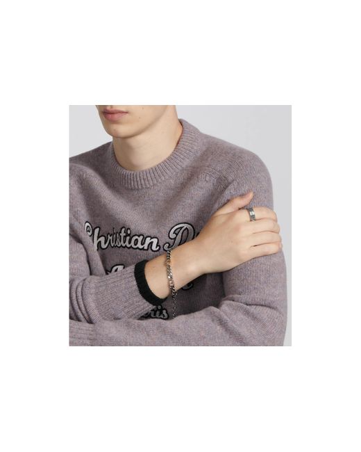 Dior Chain Ring in White for Men | Lyst