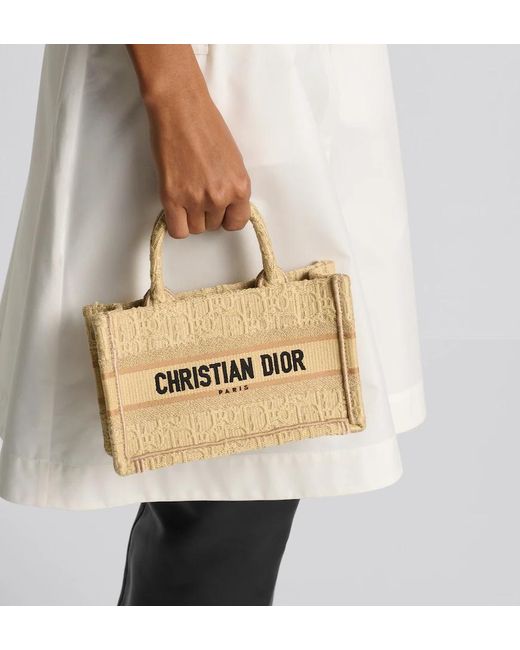 Dior Mini Book Tote in Natural | Lyst