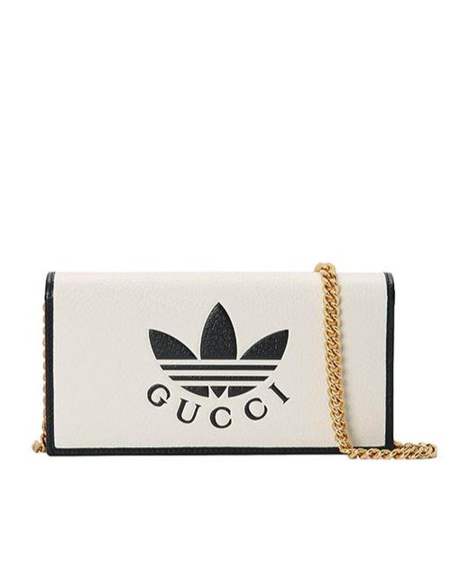 Gucci X Adidas Chain Shoulder Bag in Natural | Lyst
