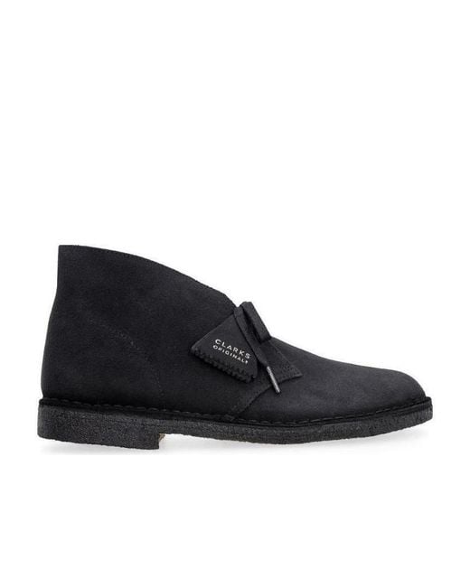 Clarks Desert Suede Leather Boots in Blue for Men | Lyst