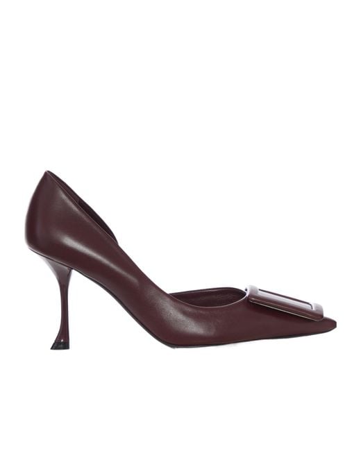 Roger Vivier Viv Ville Pointed High Heels in Purple | Lyst UK