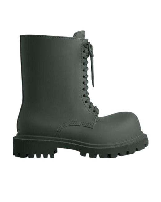 Balenciaga Steroid Combat Boots in Green for Men | Lyst