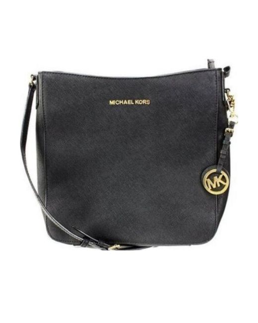 Michael Kors Logo Details Satchel in Black | Lyst