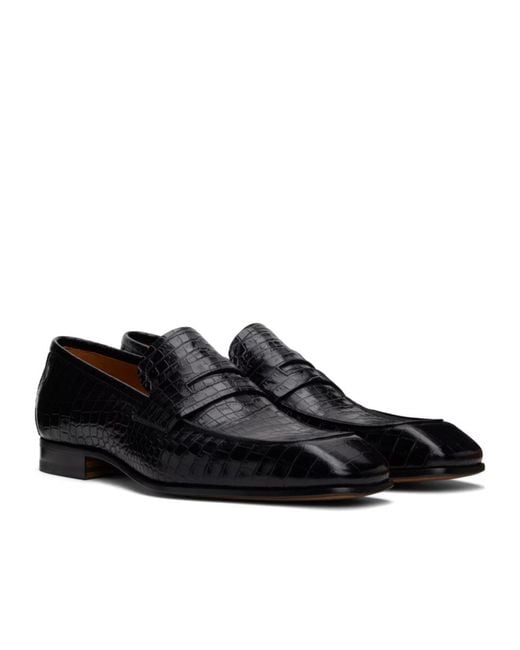 Tom Ford Bailey Alligator Loafers in Black for Men | Lyst