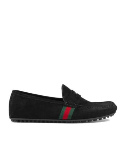 Gucci Ribbon Driving Shoes in Black for Men | Lyst