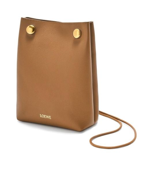 Loewe Logo Printed Pouch in Brown | Lyst