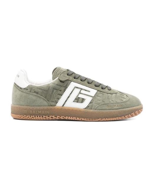 Balmain Logo Low-Cut Casual Shoes in Black | Lyst
