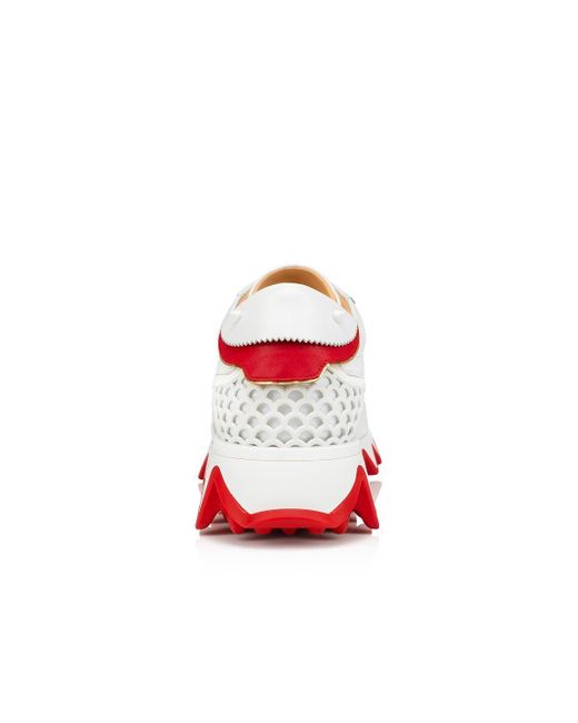 Christian Louboutin Shark Chunky Sole Sneakers in Red | Lyst