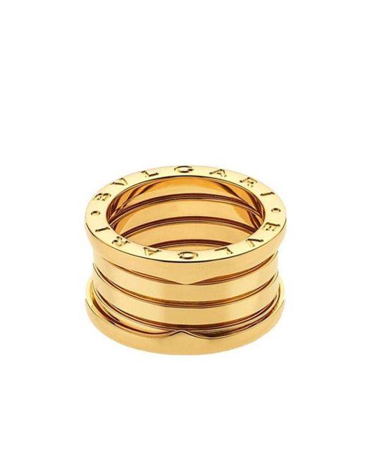 BVLGARI Four Rows Of Rings With Logos in Metallic | Lyst