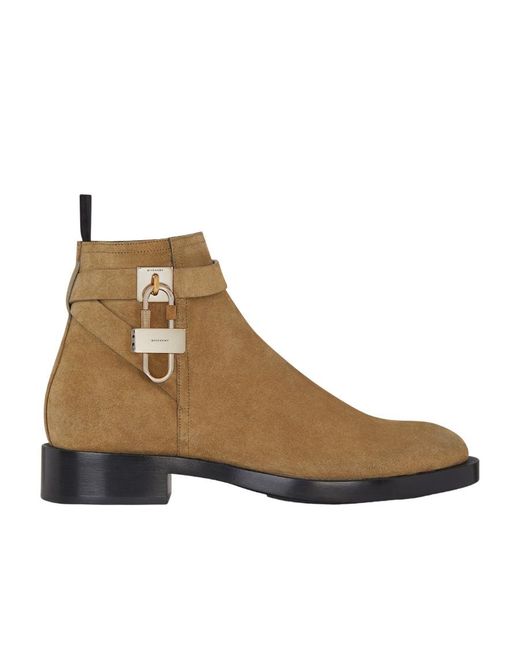 Givenchy Lock Ankle Boots in Brown for Men | Lyst