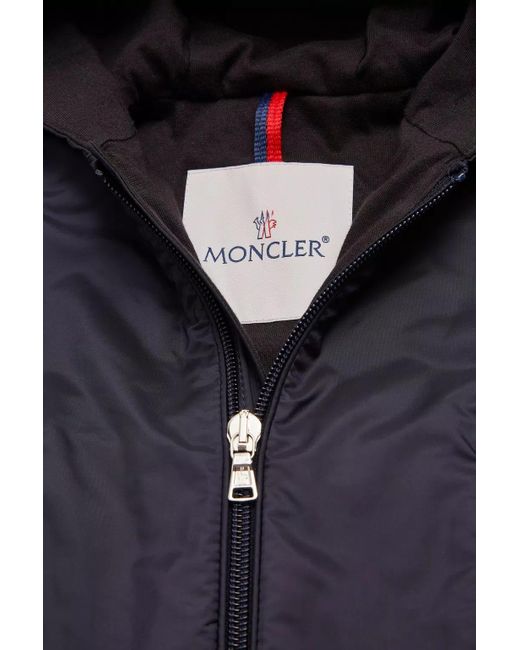Moncler Casual Jacket With Logo Sticker in Purple | Lyst