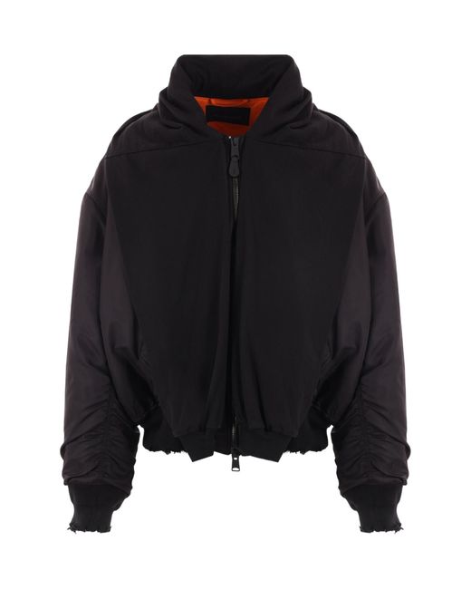 Balenciaga Logo-Tag Bomber Jacket in Black for Men | Lyst