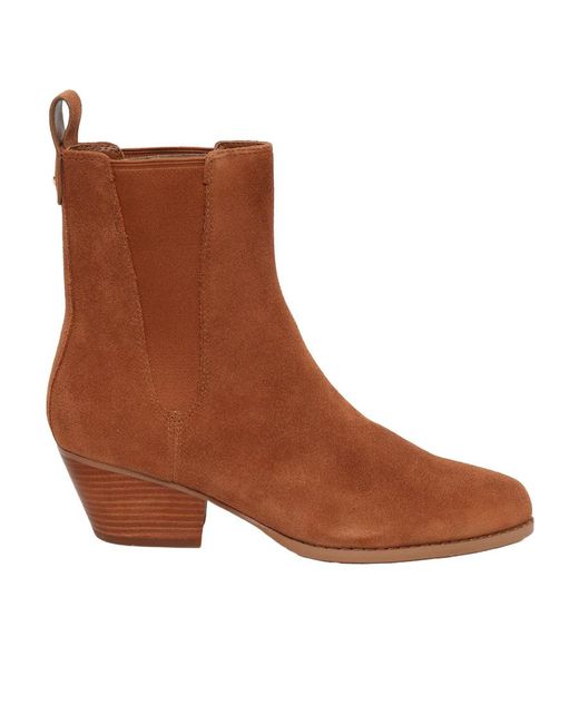 Michael Kors Kinlee 60Mm Suede Boots in Brown | Lyst