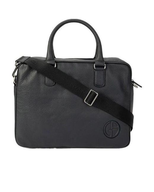 Giorgio Armani Document Handbag in Black for Men | Lyst