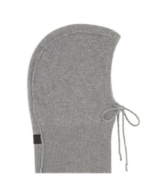 MM6 by Maison Margiela Knit Hood in Gray | Lyst