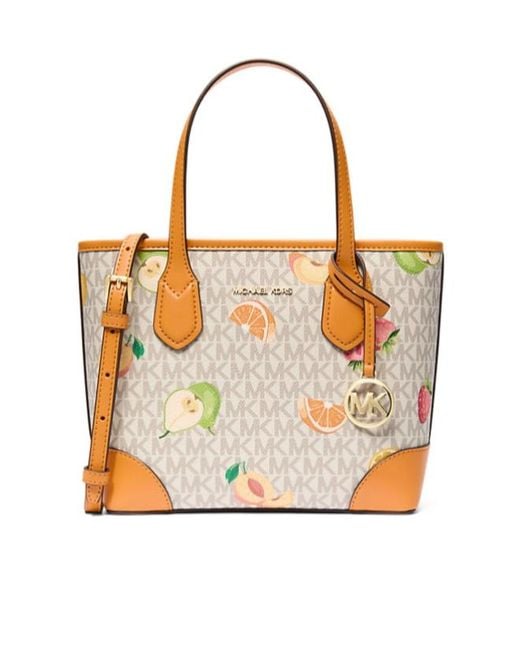 Michael Kors Eva Extra-Small Printed Signature Logo Convertible Tote ...