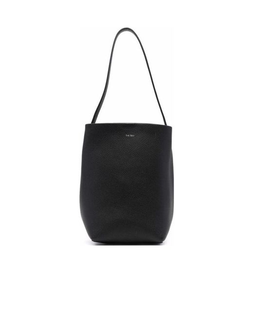 The Row Embossed-Logo Detail Tote Bag in Black | Lyst