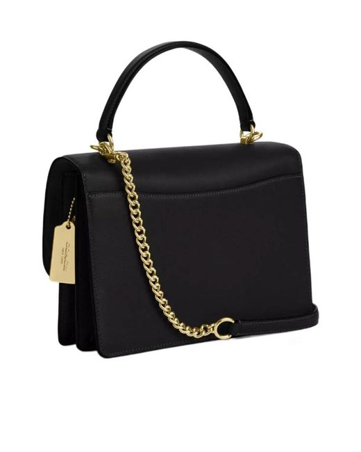 COACH Flip Shoulder Bag in Black | Lyst