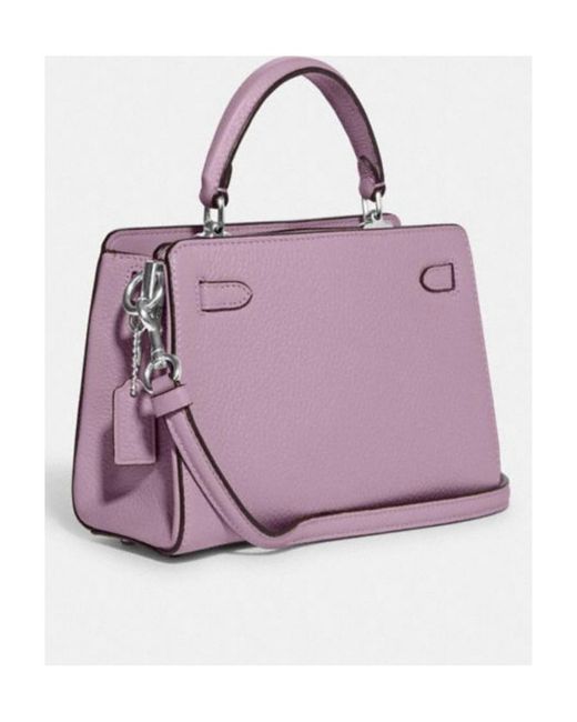 COACH Mini Lane Shoulder Bag in Pink | Lyst