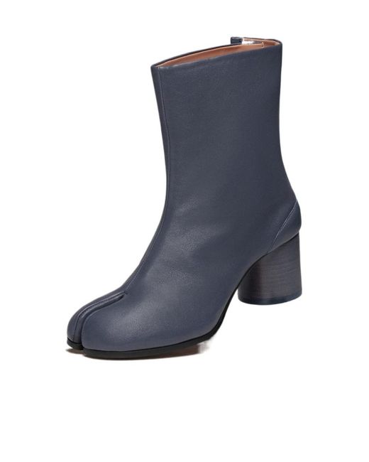 Maison Margiela Tabi 60Mm Leather Boots in Blue | Lyst