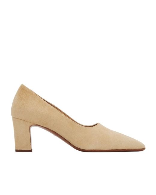 The Row Marta High Heels in Natural | Lyst