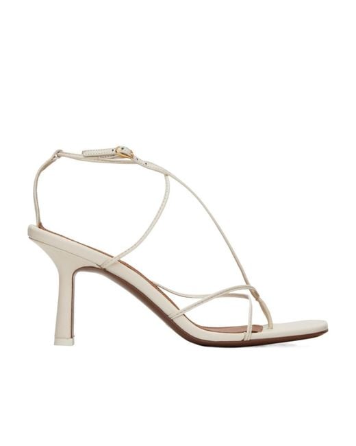 Neous Alphard 80Mm Leather Sandals in White | Lyst
