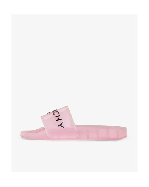 Givenchy Paris Flat Sandals in Pink | Lyst