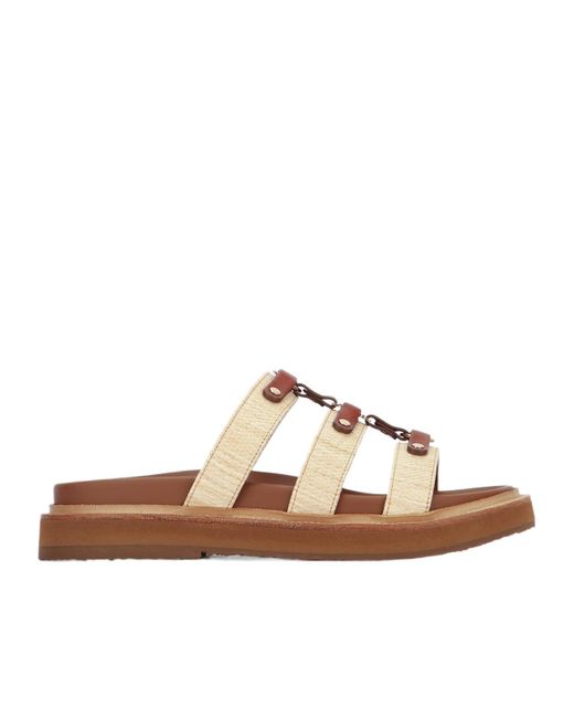 Celine Tippi Slippers in Brown | Lyst