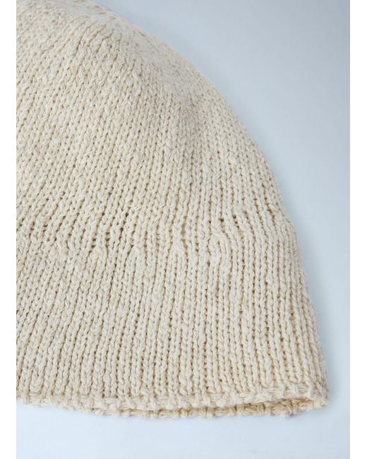 The Row Knitted Brimless Hat in White | Lyst UK