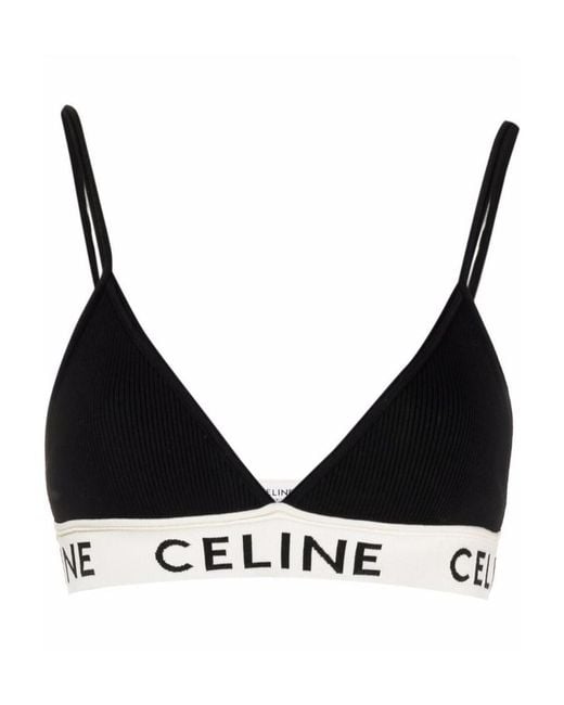 Celine Logo Underwear in Black | Lyst