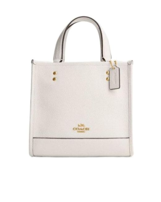 COACH Collision Logo Handbag in White | Lyst