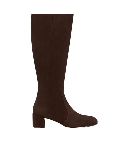 Stuart Weitzman Maeve Zip Boot in Brown | Lyst