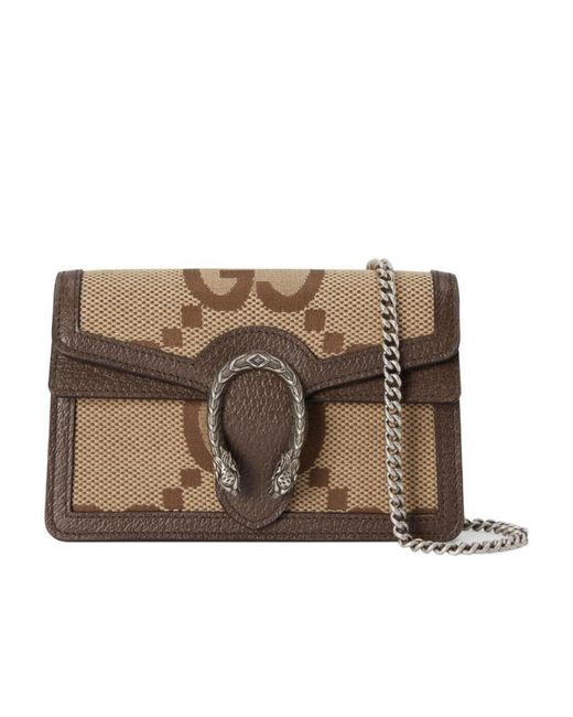 Gucci Super Mini Dionysus Bag in Brown | Lyst