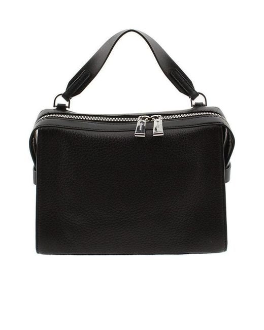 Michael Kors Logo Details Handbag in Black | Lyst