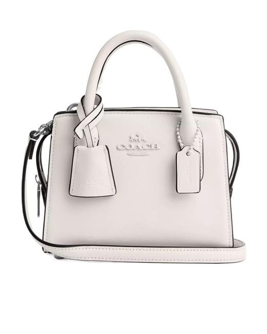 COACH Andrea Mini Shoulder Bag in Natural | Lyst