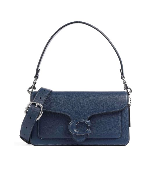 COACH Tabby Leather Shoulder Bag in Blue | Lyst