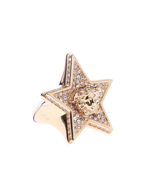 Versace Medusa-Head Star-Shaped Ring in Metallic | Lyst