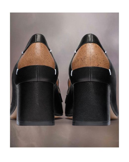 Maison Margiela Four-Stitches Square Toe Loafers in Black | Lyst