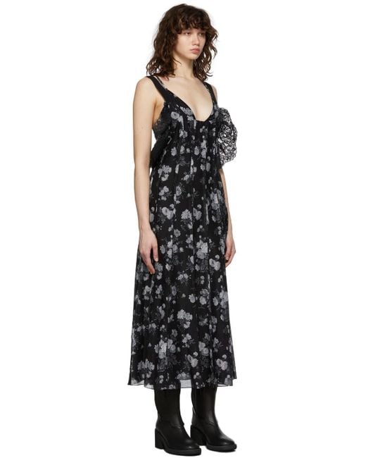 Brock Collection Lace Halter Dress in Black | Lyst