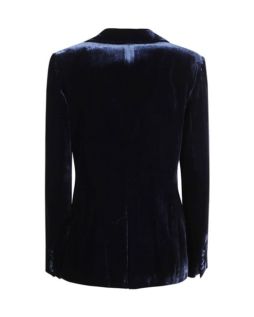 Polo Ralph Lauren Velvet Blazer in Blue | Lyst