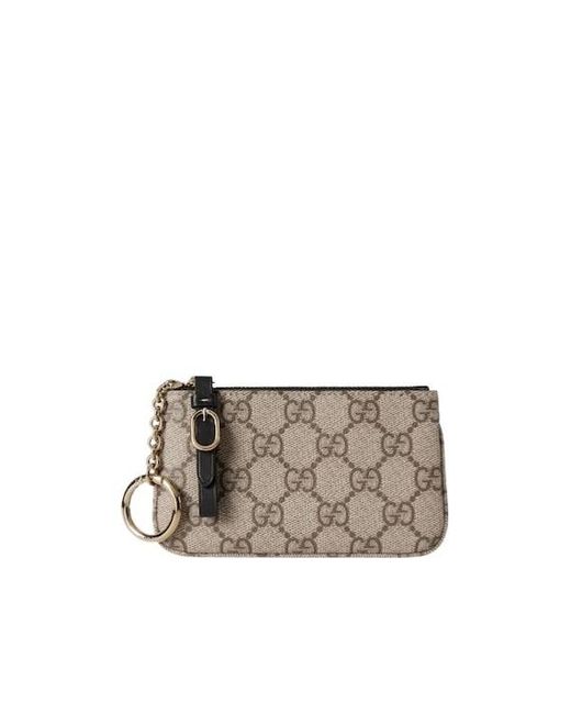 Gucci Gg Emblem Series Wallets in Gray | Lyst