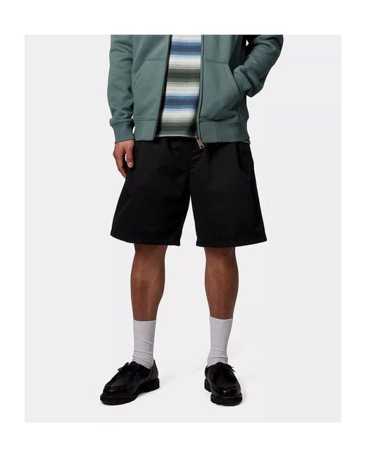 Carhartt Marv Logo Patch Shorts in Black for Men | Lyst UK
