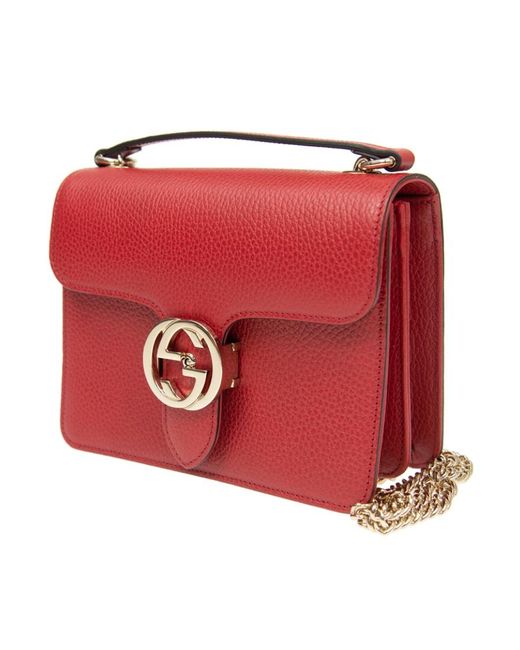 Gucci Double G Logo Woc in Red | Lyst