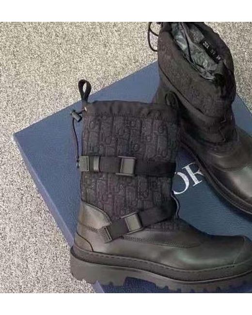 Dior Logo Thick-Soled Boots in Blue for Men | Lyst