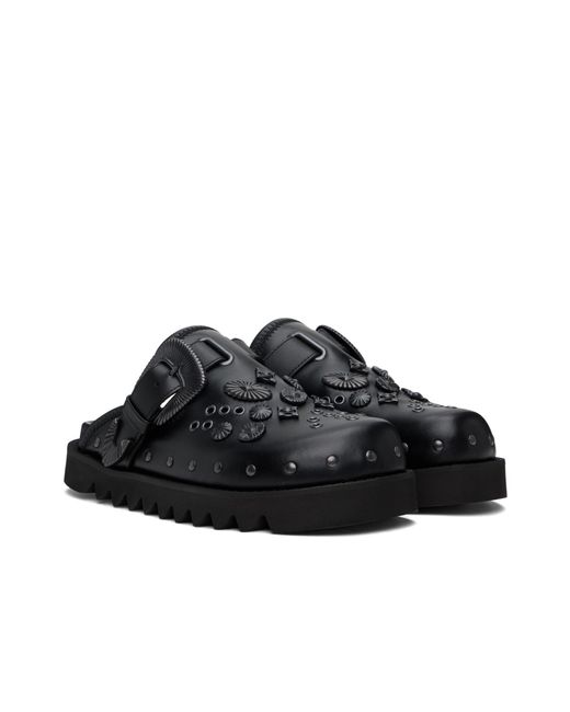 Toga Virilis Round Toe Flat Mules in Black for Men | Lyst