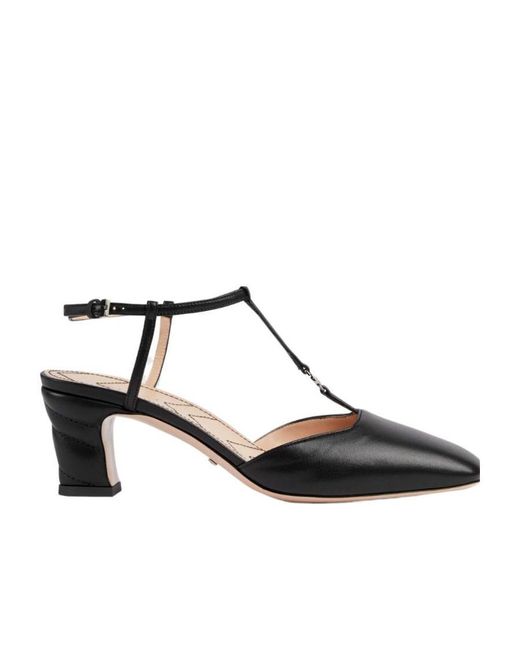 Gucci Double G T-Bar Pumps in Black | Lyst