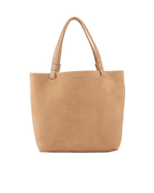The Row Double-Handle Cross-Body Bag in Natural | Lyst
