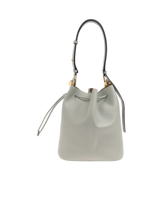 Furla Small Drawstring Bucket Bag in Gray | Lyst