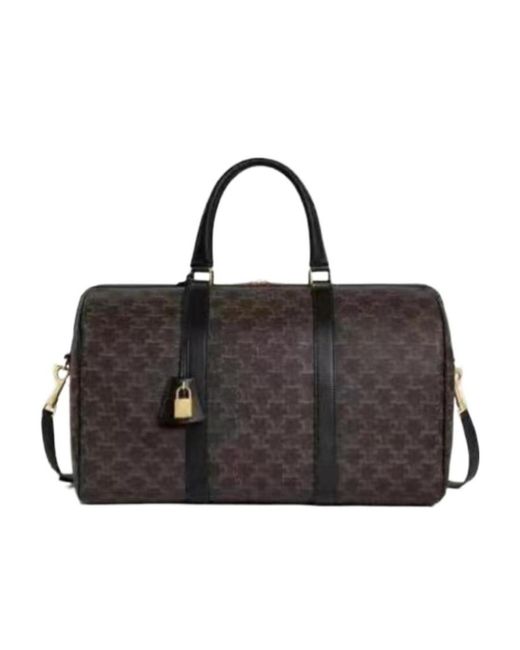 Celine Logo Travel Bag in Black for Men | Lyst