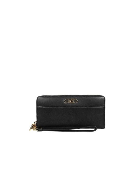 MICHAEL Michael Kors Logo Details Wallet in Black | Lyst